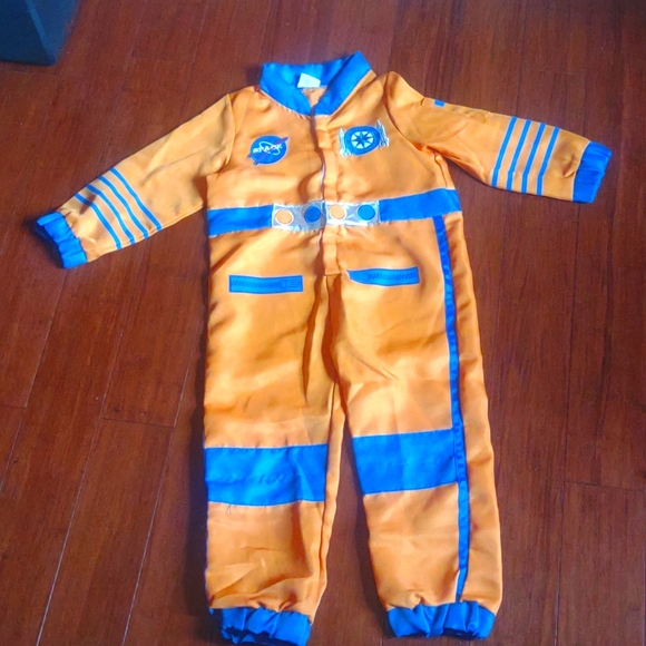 Costumes Orange With Blue Trim Astronaut Space Suit Costume Size 45 T Poshmark